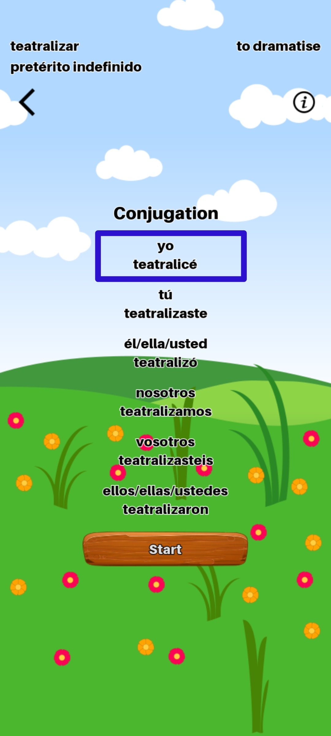 Spanish Verb of the day - DOMA Games